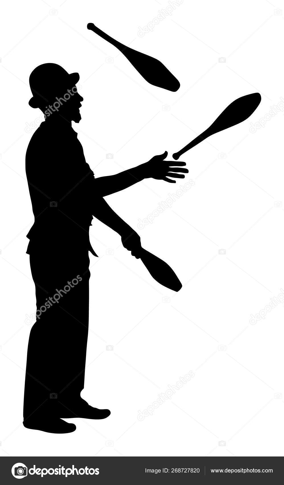 Juggler Silhouette Vector