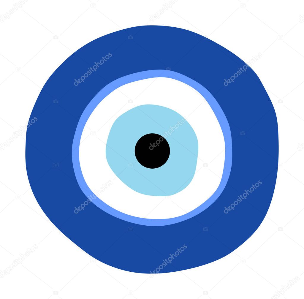 Vector Griego Del Mal De Ojo Símbolo De Protección Ojo Turco De Cristal Nazar Boncugu Amuleto
