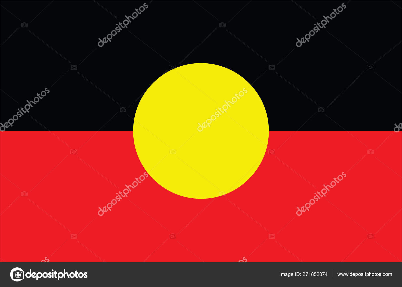 Bendera Aborigin Australia Bendera Aborigin Asli Dan Sederhana ...