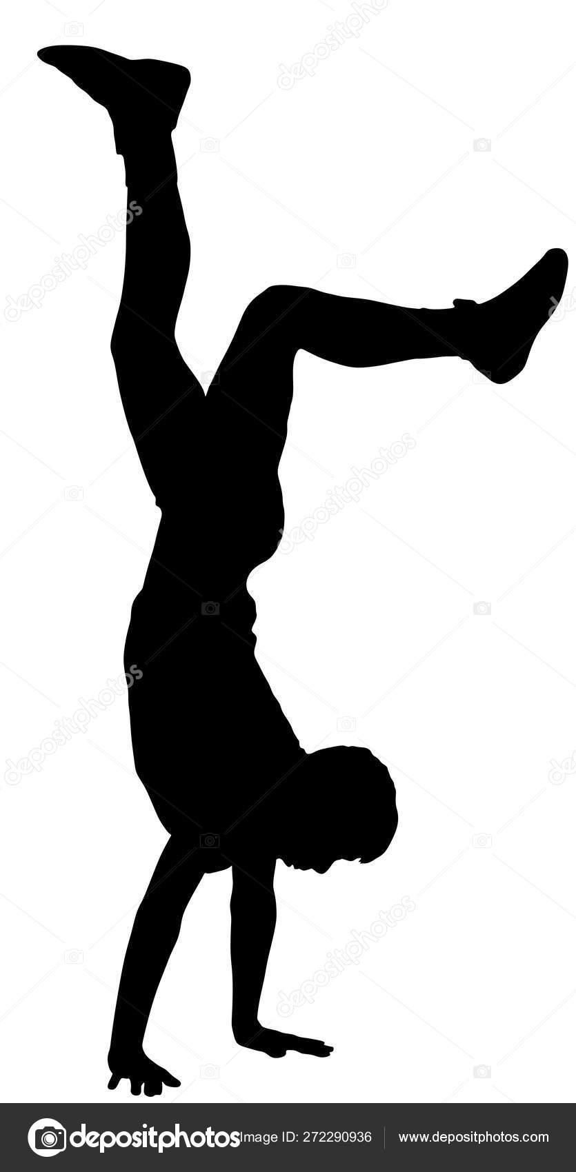 Silhouet Van Een Radslag