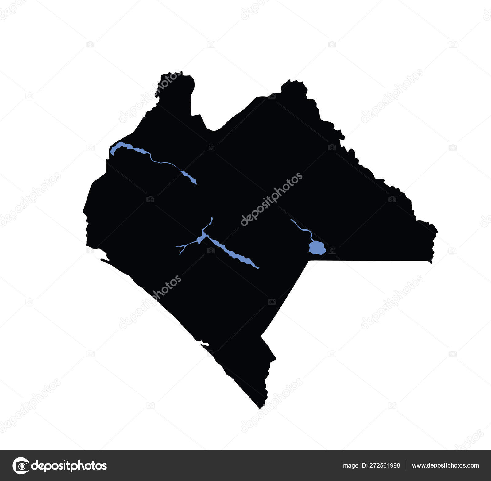 Mapa Província México Silhueta Mapa Vetorial Estado Chiapas Isolada Sobre Vetor de stock de ...