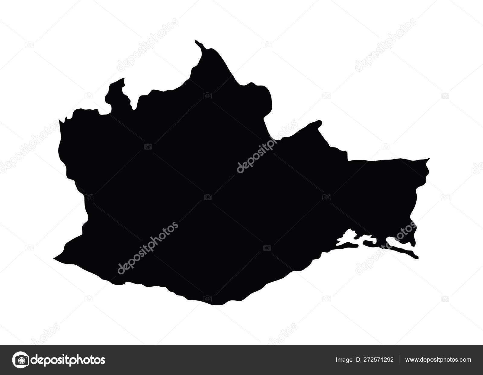 Mexico Province Map State Oaxaca Vector Map Isolated White Background ...