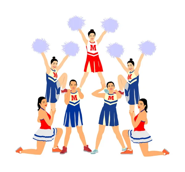 Cheerleading Pyramid Clipart
