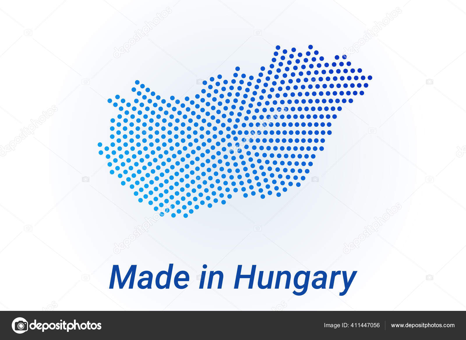 Map Icon Hungary Vector Logo Illustration Text Made Hungary Blue Stock ...