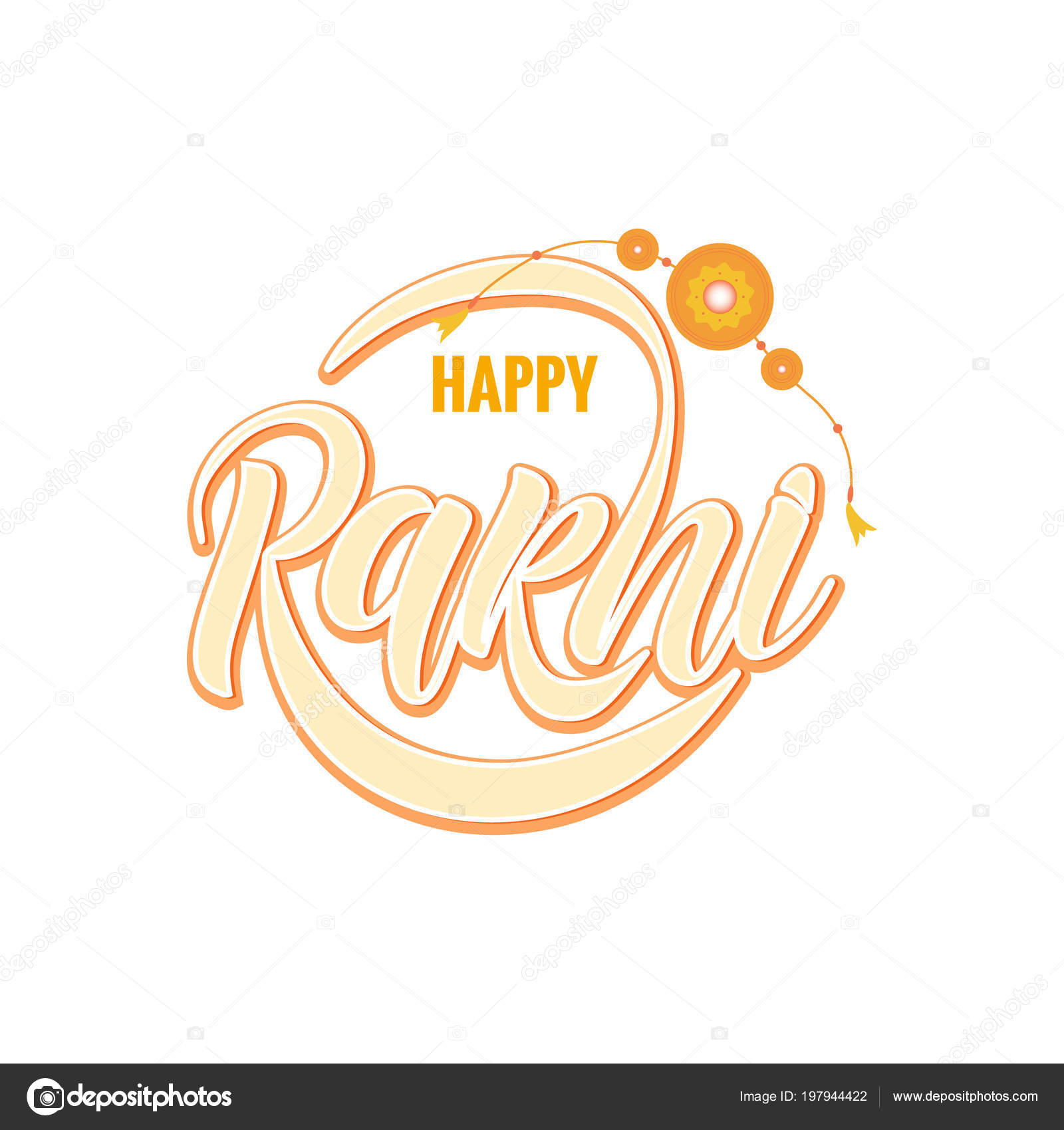 Rakshi typography lettering poster Stock Illustration by ...