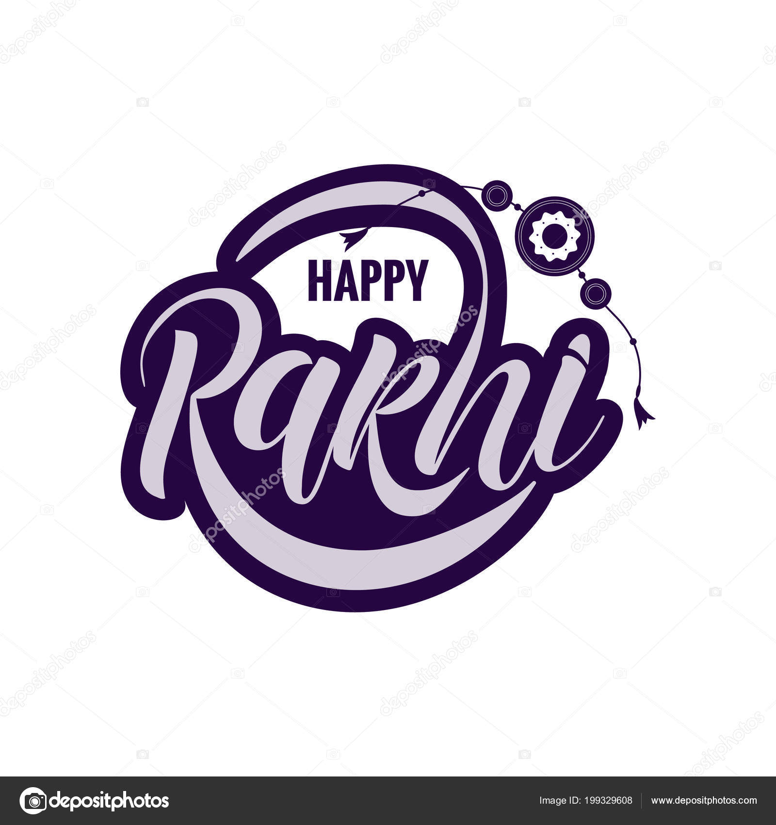 Rakshi typography lettering poster Stock Vector Image by ...