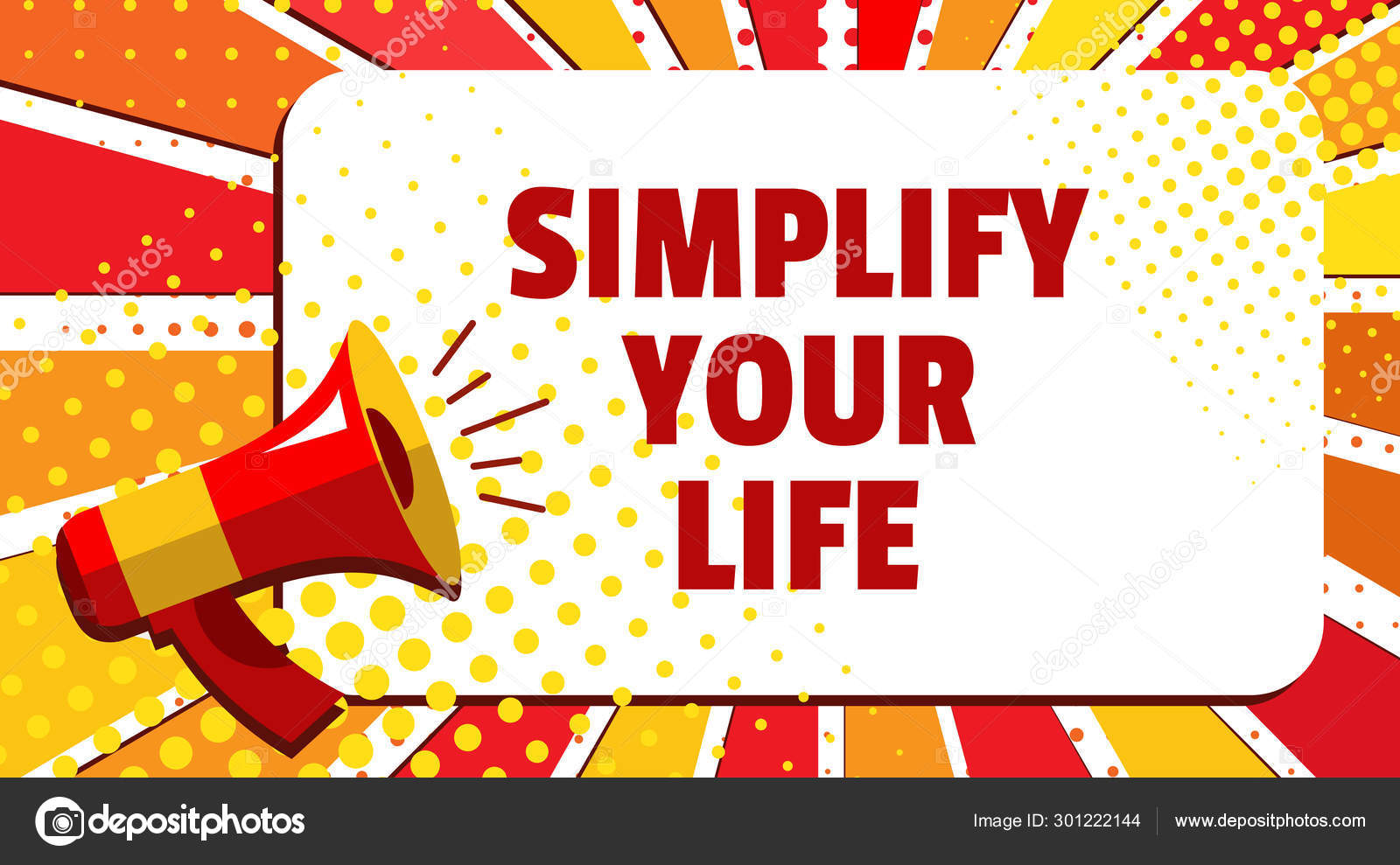Flat style pop art illustration of simplification streamlining process ... Flat style pop art illustration of simplification streamlining process ...