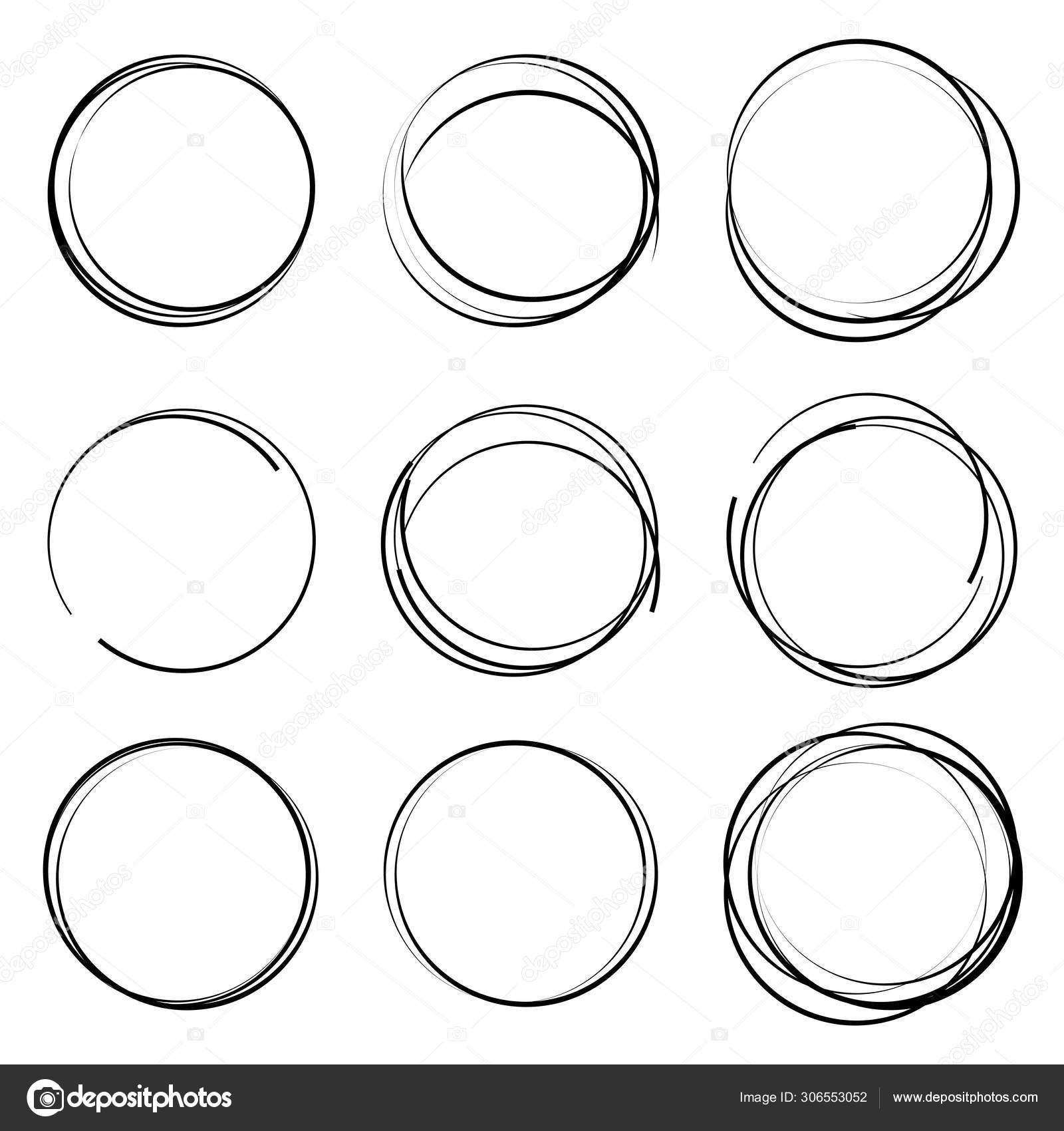 Hand Drawn Circle or Scribble Circles Collection Stock Vector by ©Artem ...