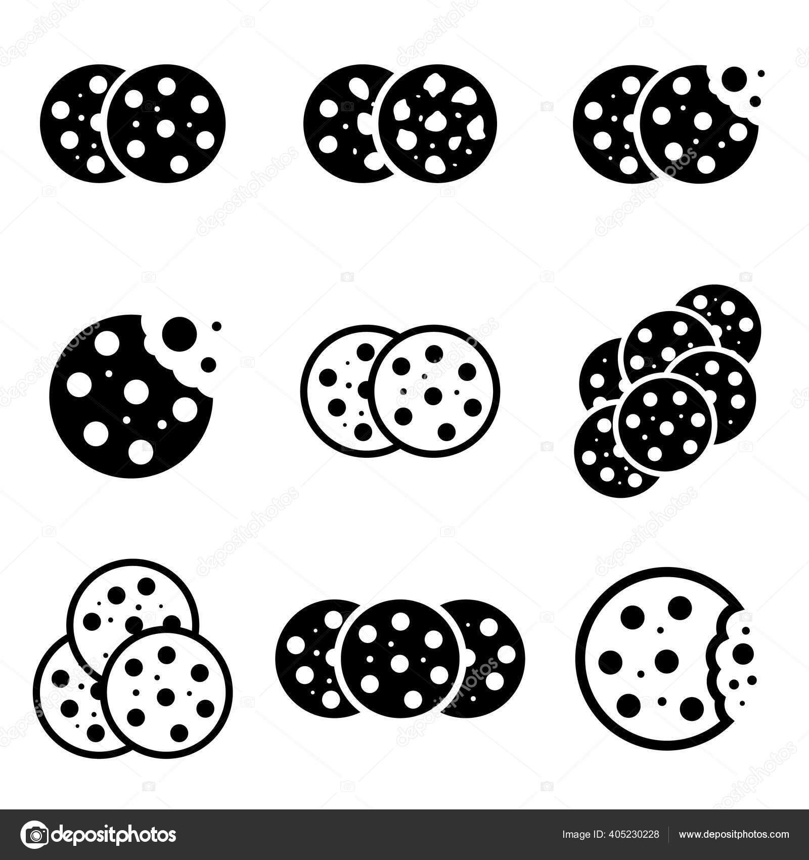 Bitten Cookie Clip Art Black And White