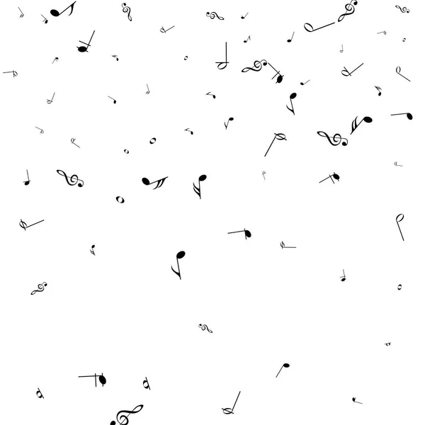 Black Music Notes Isolated White Background Vector Illustration Stock ...