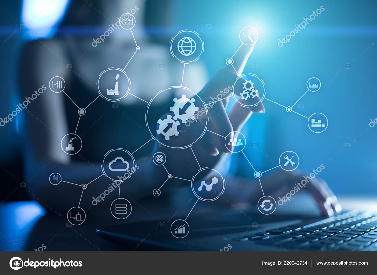 Data integration diagram and process automation business internet ...