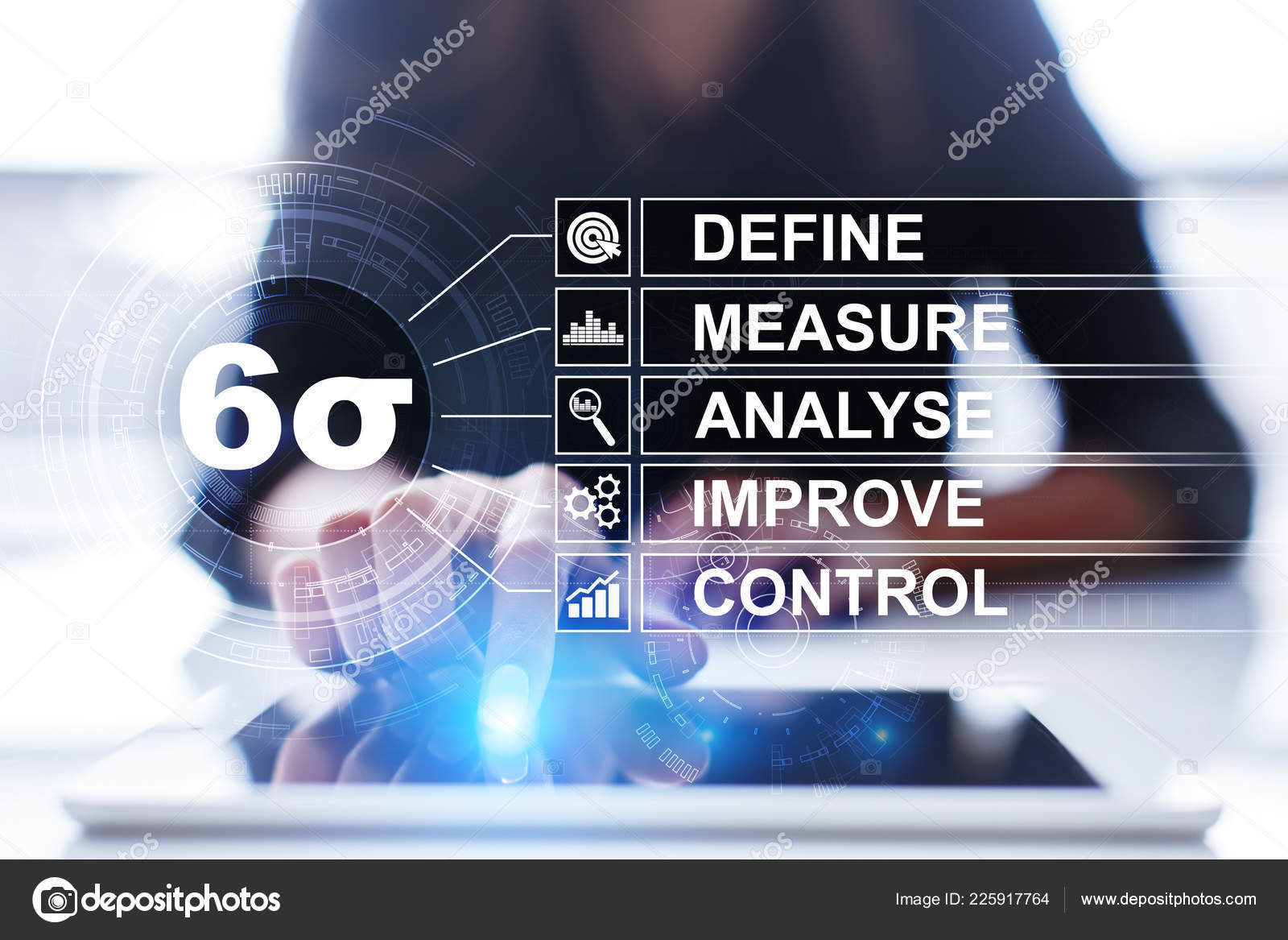 Six Sigma Set Techniques Tools Process Improvement Stock Photo by ...