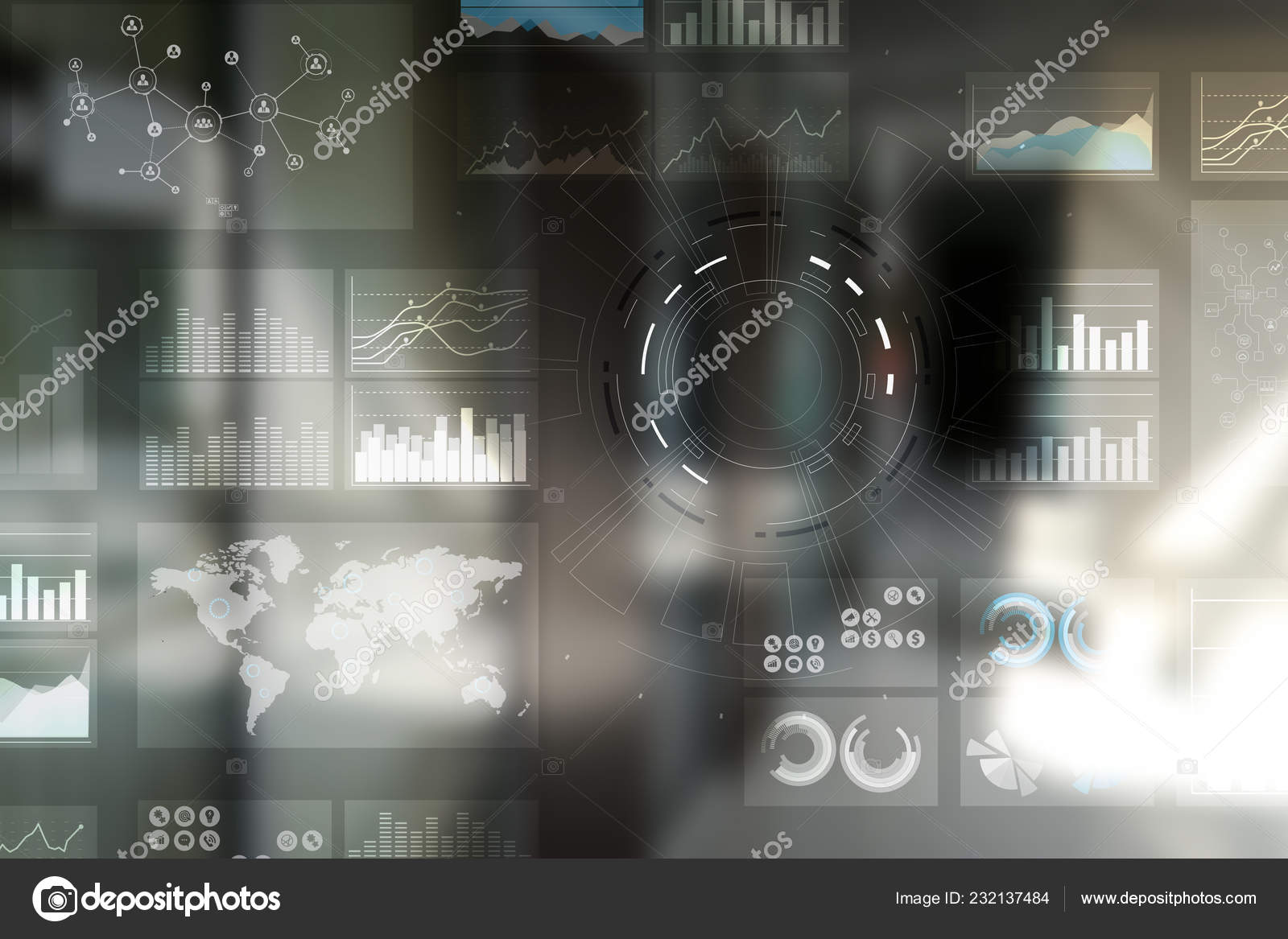 Business Process Strategy Virtual Screen Data Analysis Workflow — Stock ...