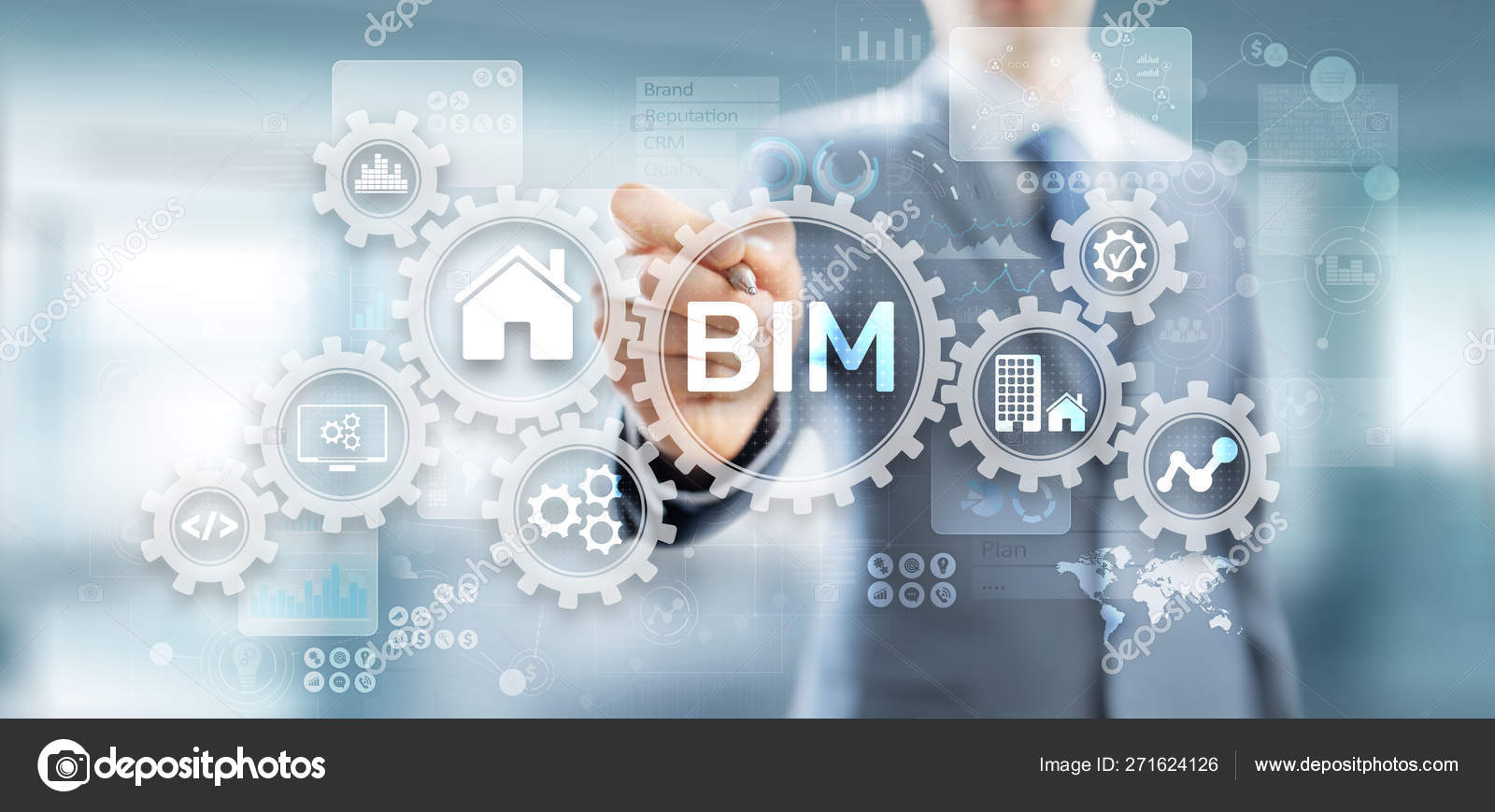 BIM Building Information Modeling Concept de technologie sur écran ... BIM Building Information Modeling Concept de technologie sur écran ...