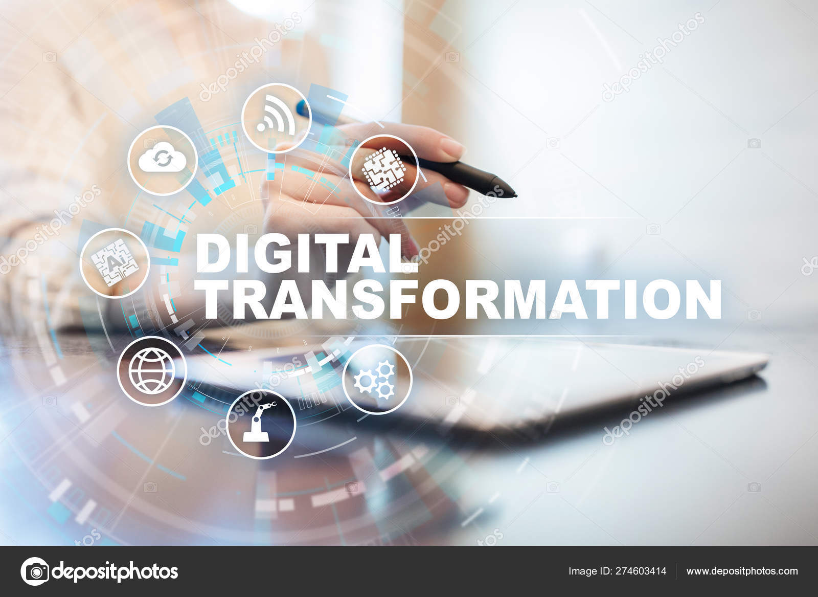 Digital transformation, Concept of digitization of business processes ...