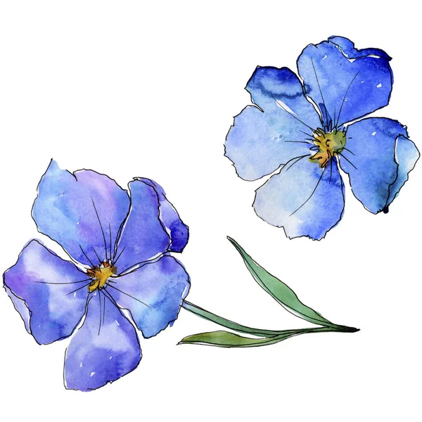 Blue flowers watercolor Stock Photos, Royalty Free Blue flowers ...