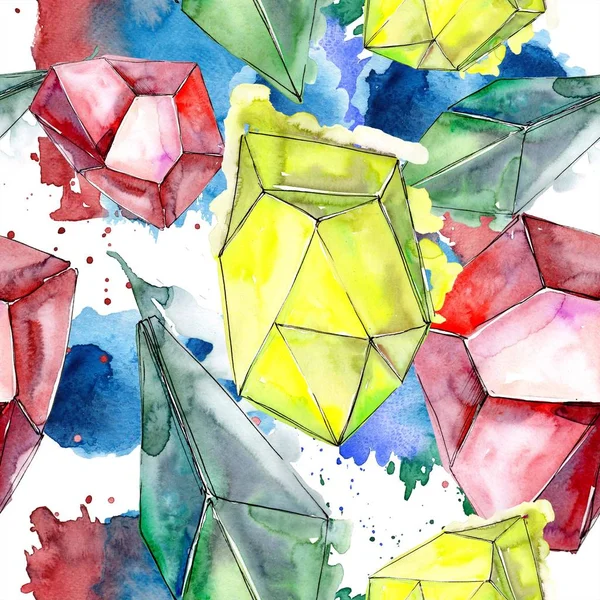 Colorful diamond rock jewelry mineral. Seamless background pattern ...