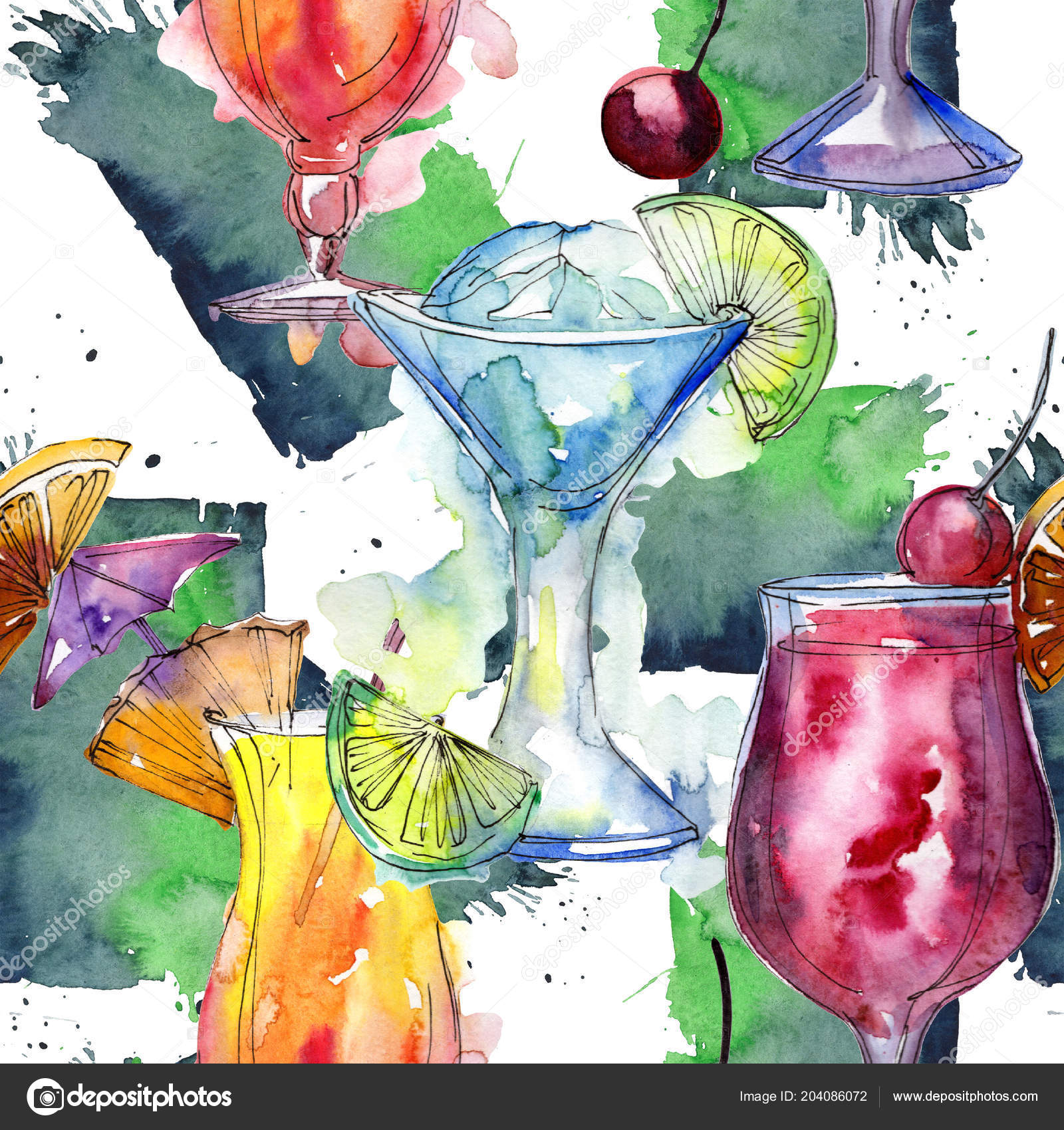 Martini Drink Border