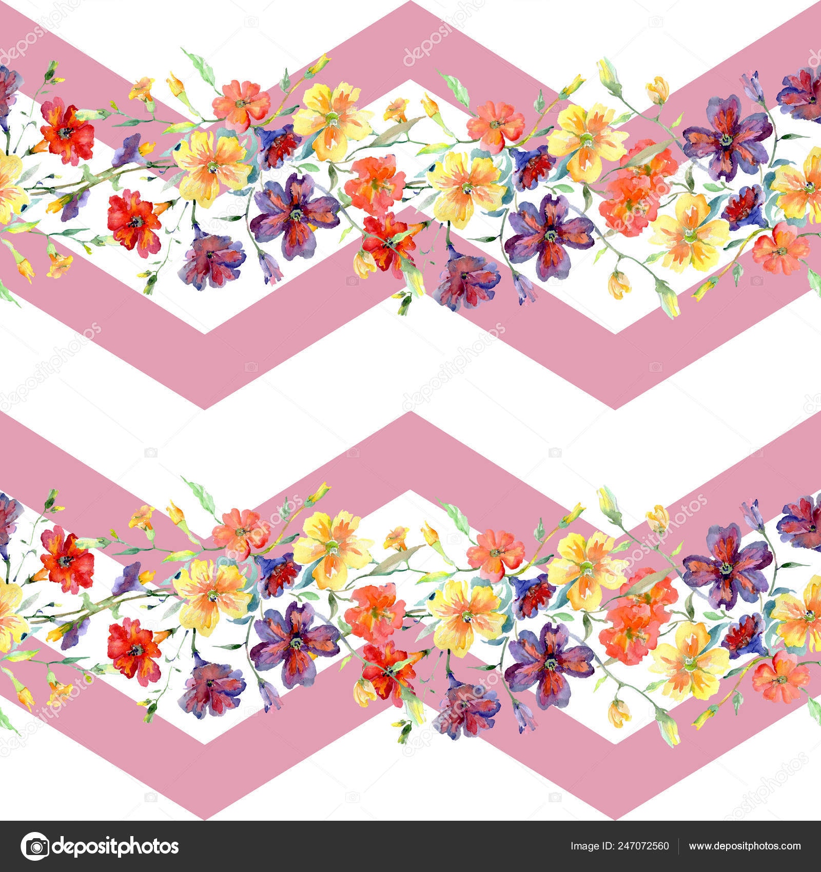 Bouquet red and yellow floral botanical flowers. Watercolor background ...