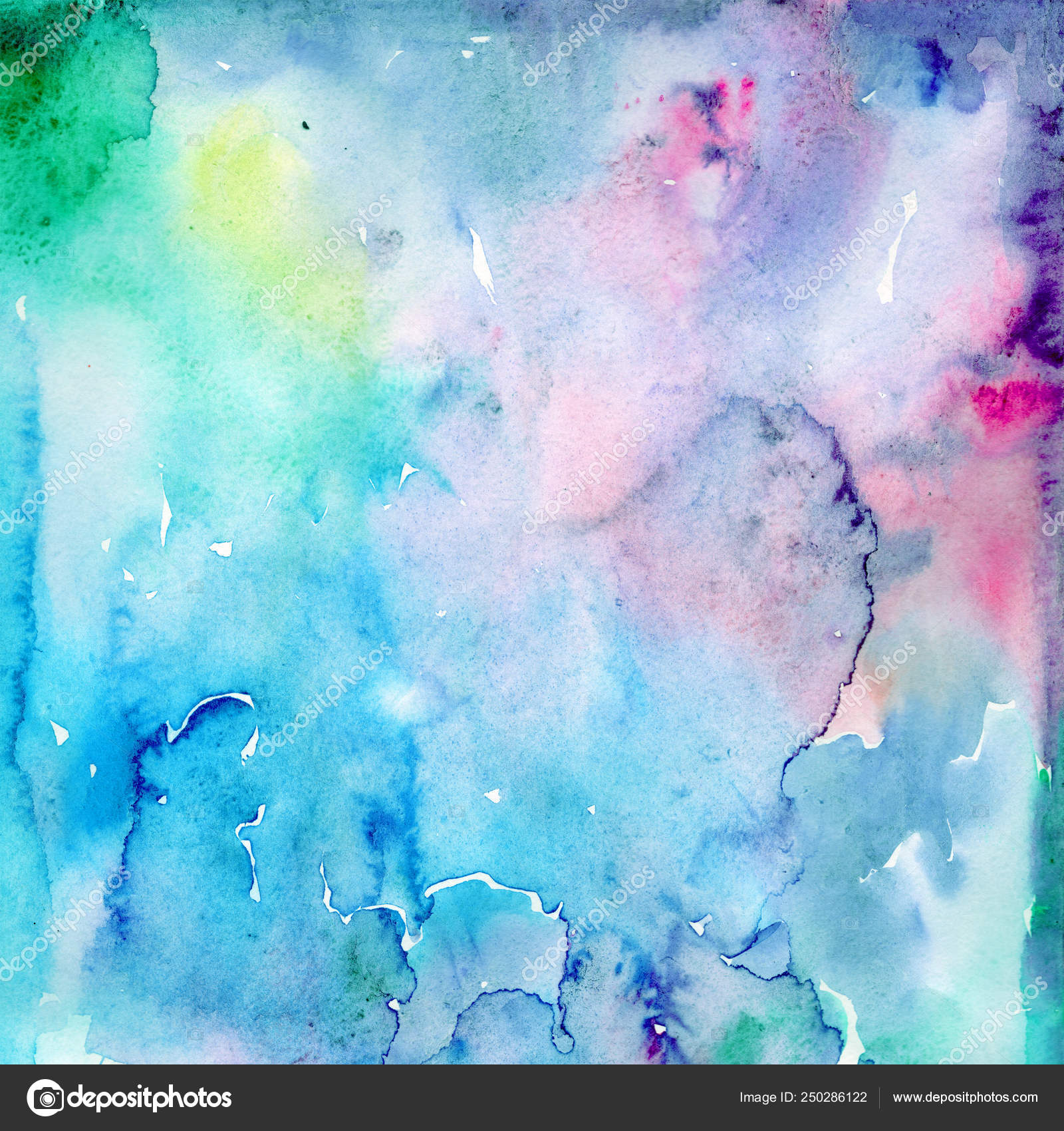 Abstract Watercolor Paper Splash Shapes Isolated Drawing Illustration ...