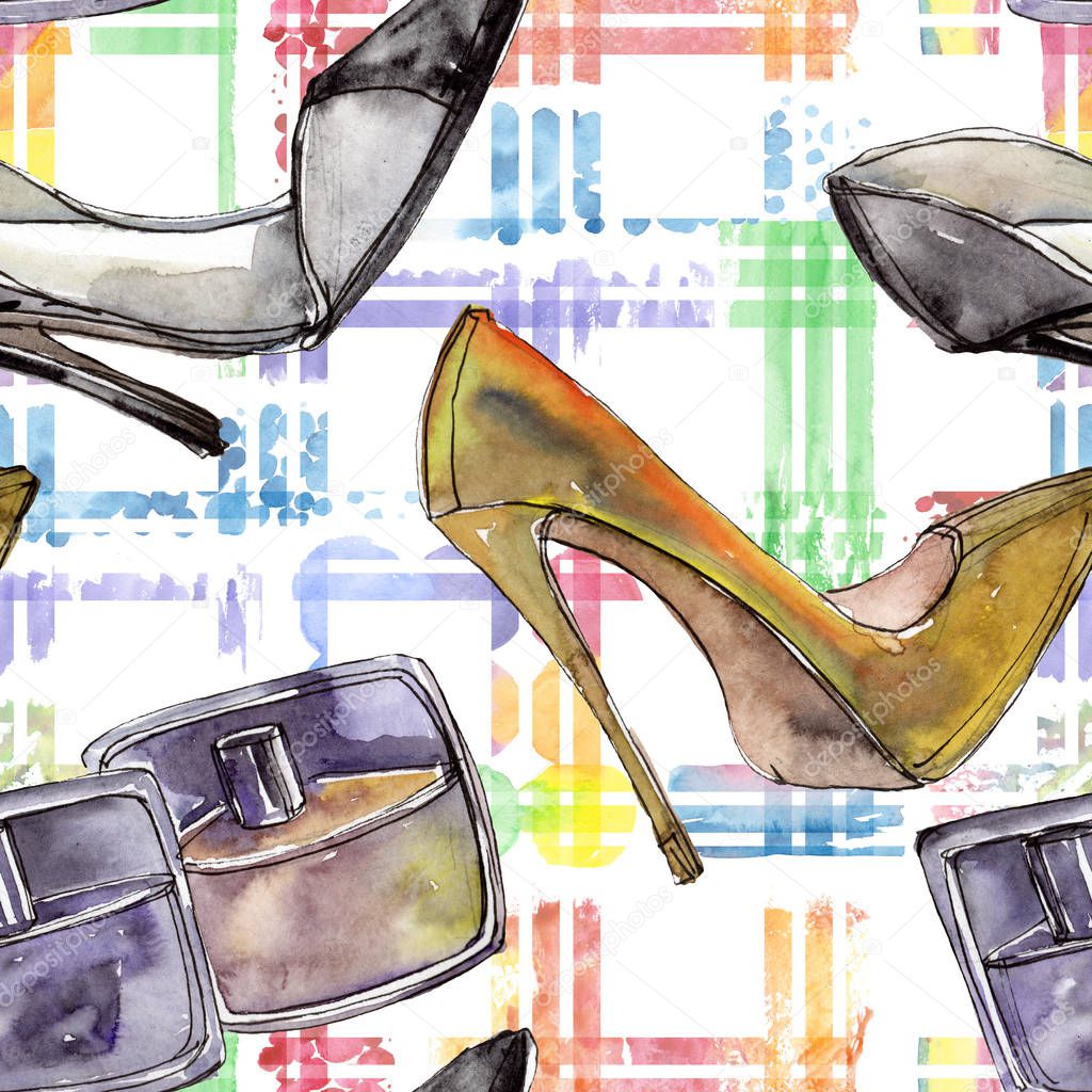 Ilustración de glamour de bosquejo de moda en un elemento aislado estilo acuarela. Patrón de ...