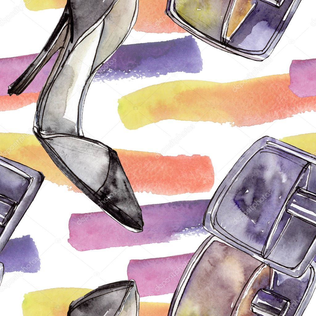 Ilustración de glamour de bosquejo de moda en un elemento aislado estilo acuarela. Patrón de ...