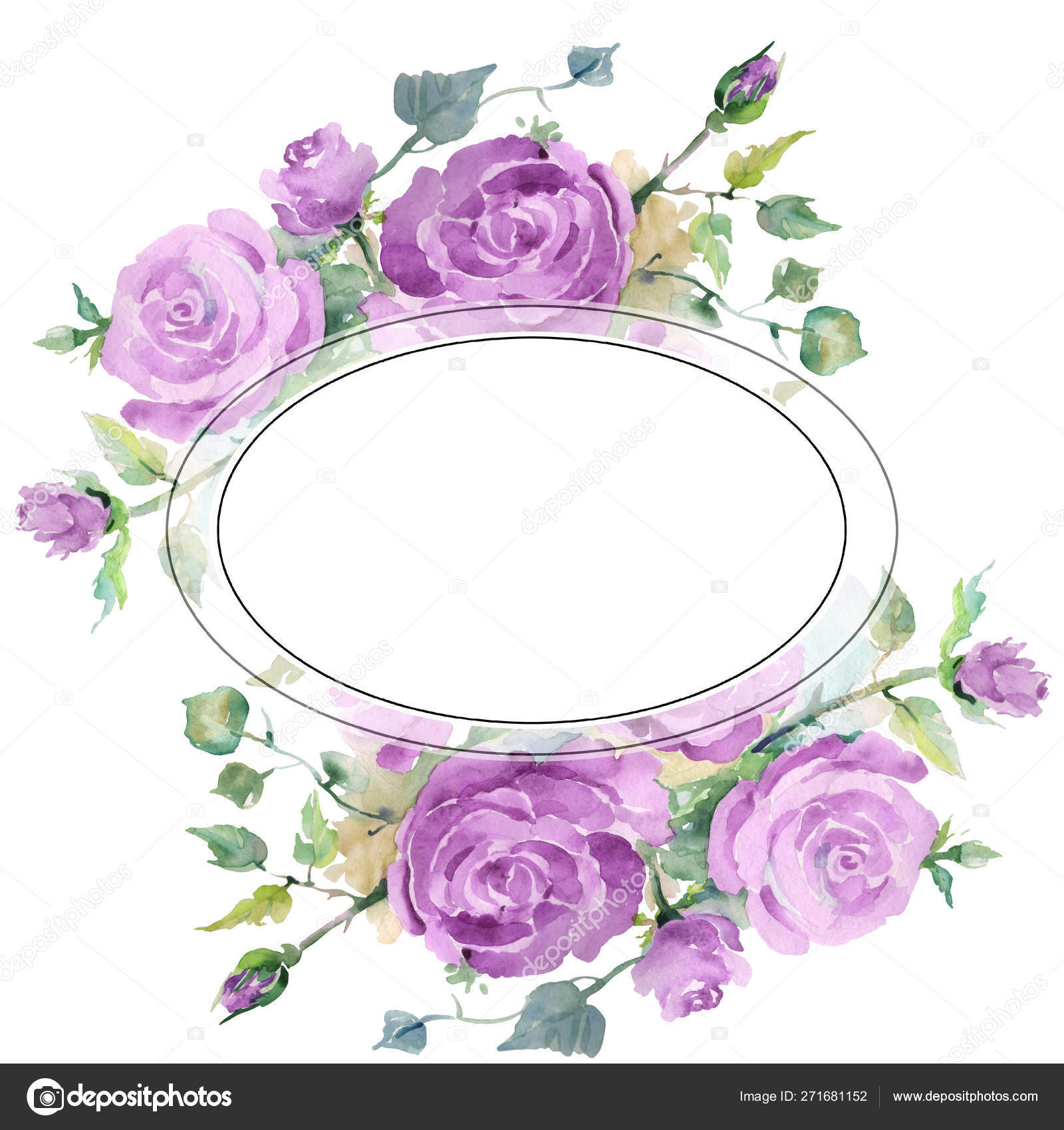 Purple Rose Frame