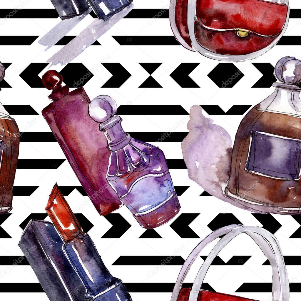 Ilustración de glamour de bosquejo de moda en un elemento aislado estilo acuarela. Patrón de ...