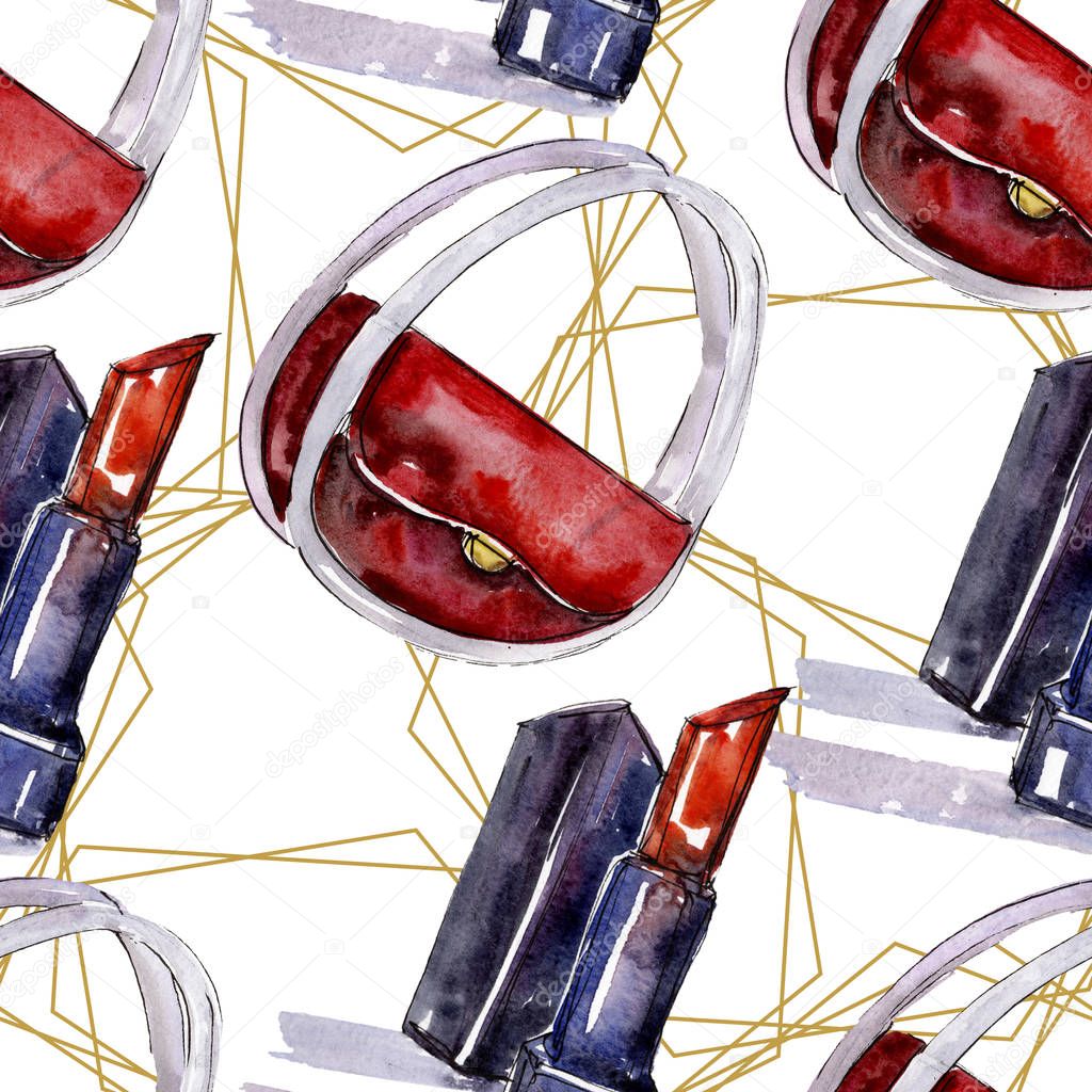 Ilustración de glamour de bosquejo de moda en un elemento aislado estilo acuarela. Patrón de ...