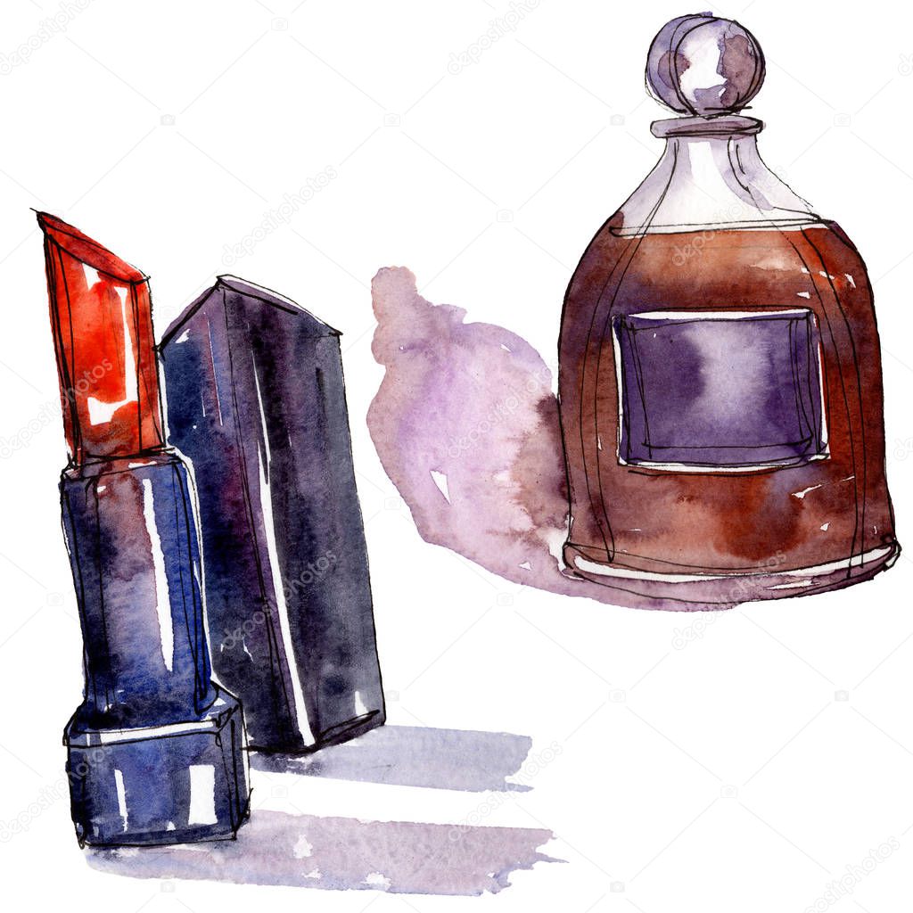 Ilustración de glamour de bosquejo de moda en un elemento aislado estilo acuarela. Conjunto de ...