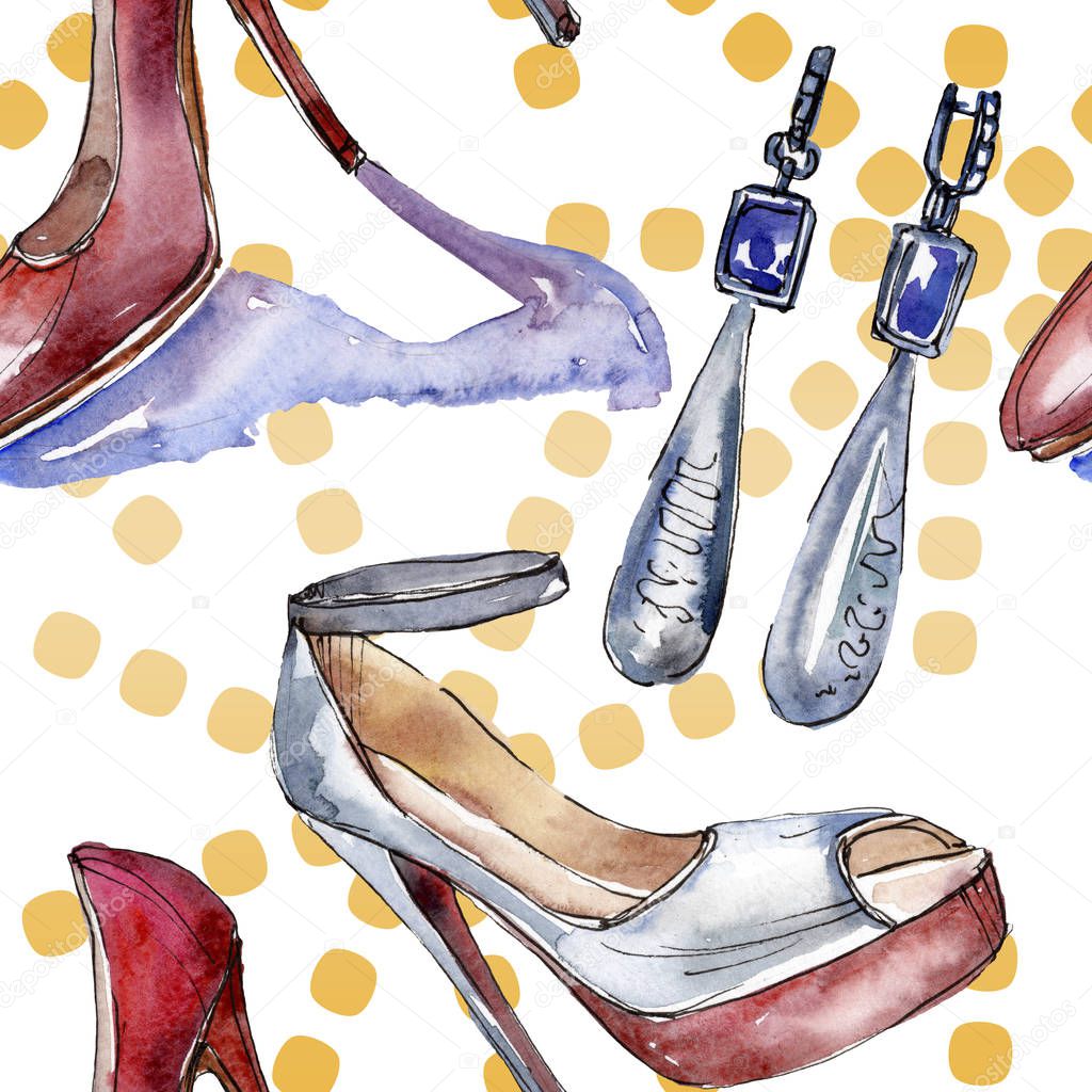 Ilustración de glamour de bosquejo de moda en un elemento aislado estilo acuarela. Patrón de ...