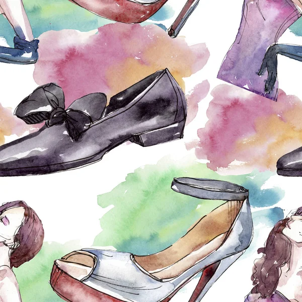 Ilustración de glamour de bosquejo de moda en un elemento aislado estilo acuarela. Patrón de ...