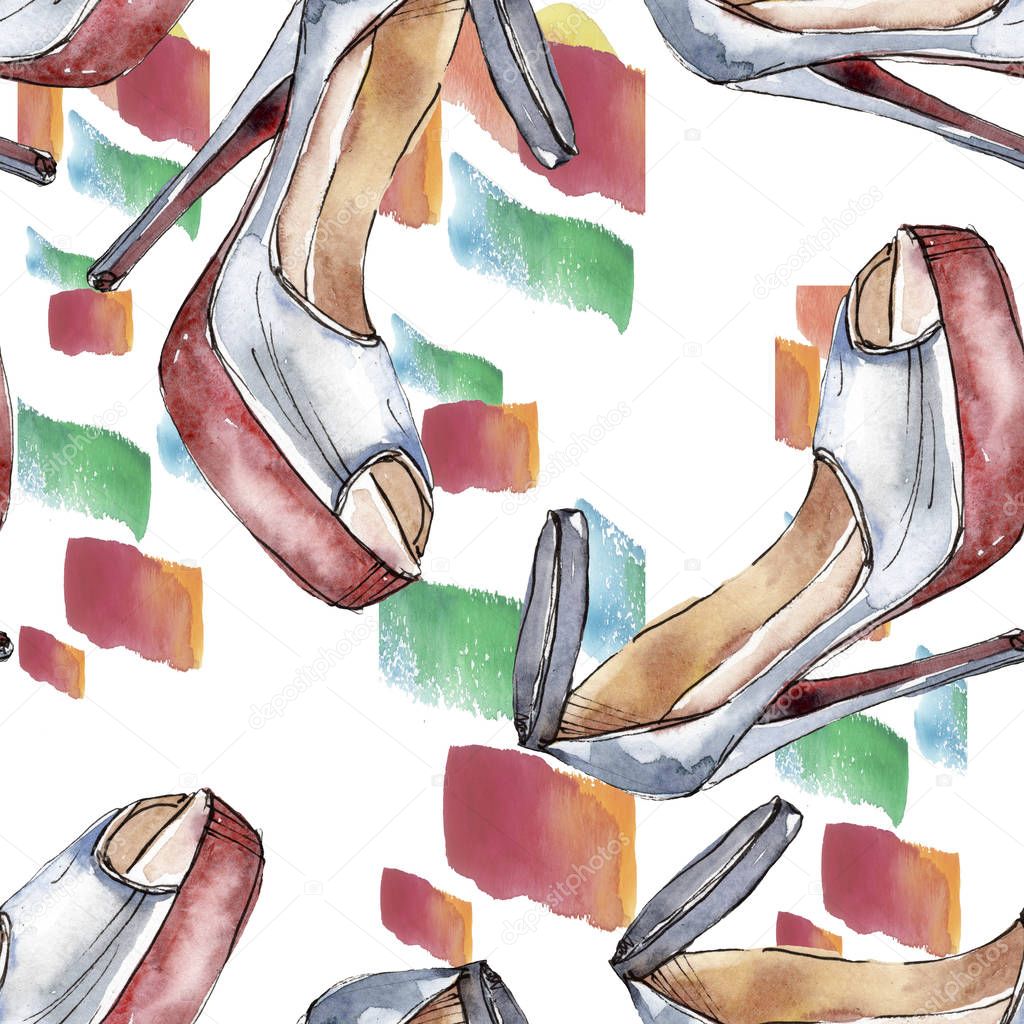 Ilustración de glamour de bosquejo de moda en un elemento aislado estilo acuarela. Patrón de ...