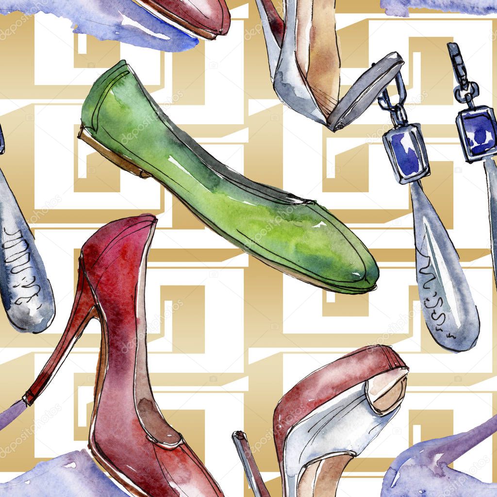 Ilustración de glamour de bosquejo de moda en un elemento aislado estilo acuarela. Patrón de ...