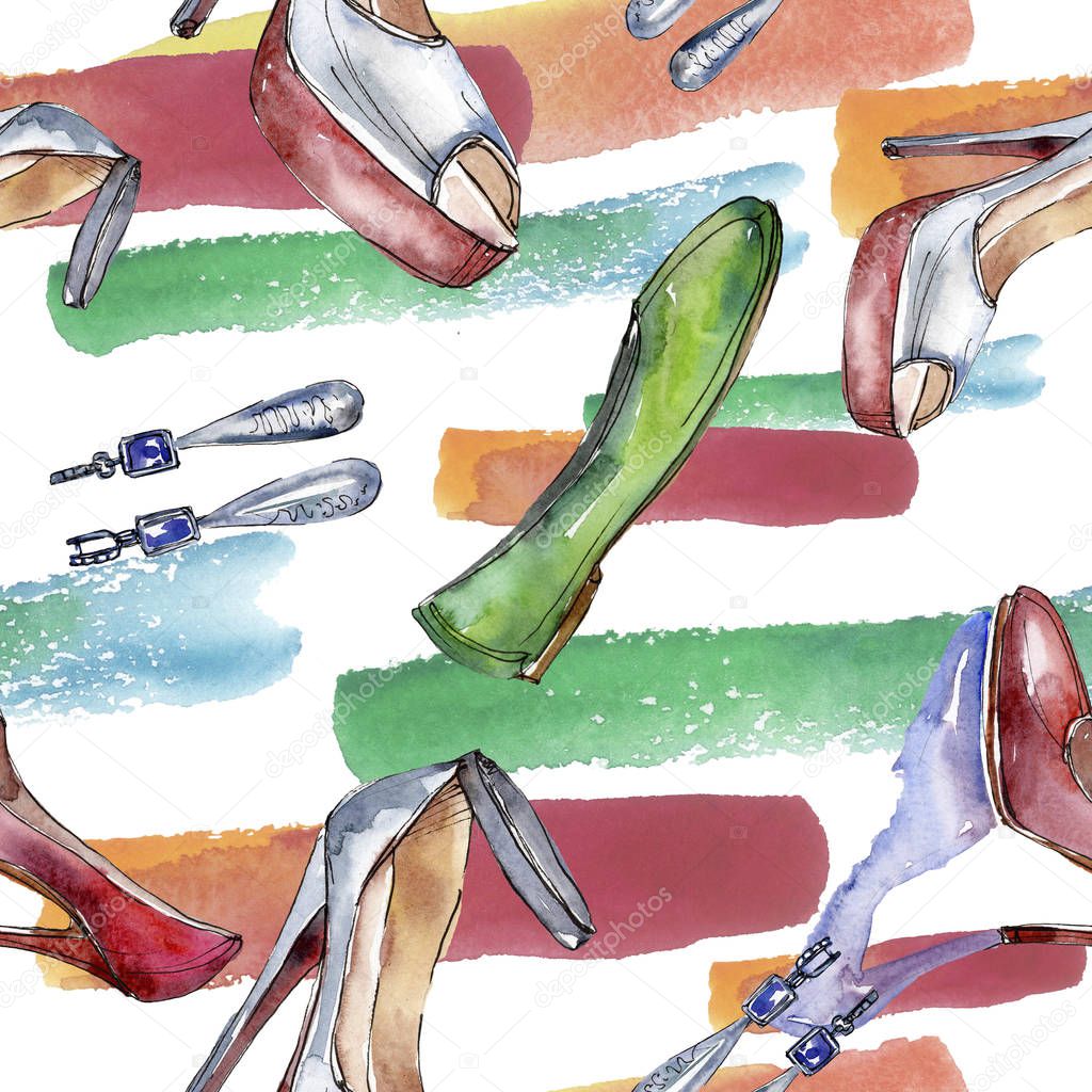 Ilustración de glamour de bosquejo de moda en un elemento aislado estilo acuarela. Patrón de ...