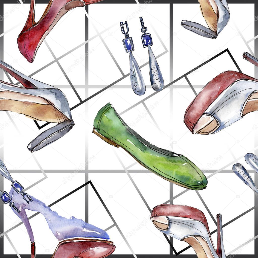 Ilustración de glamour de bosquejo de moda en un elemento aislado estilo acuarela. Patrón de ...