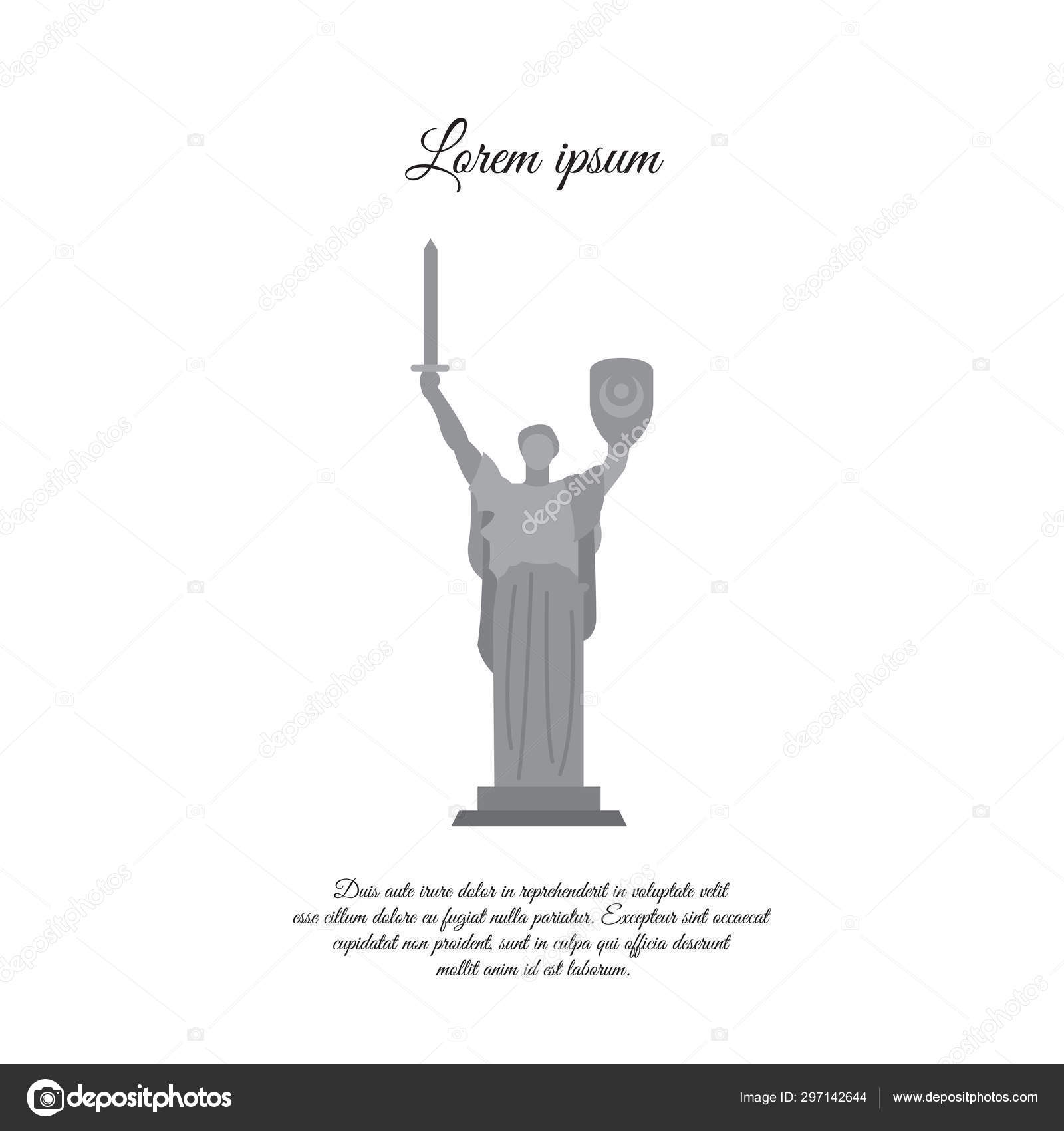 Motherland Kiev Vector Motherland Kiev Color Icon Sign Symbol Stock ...