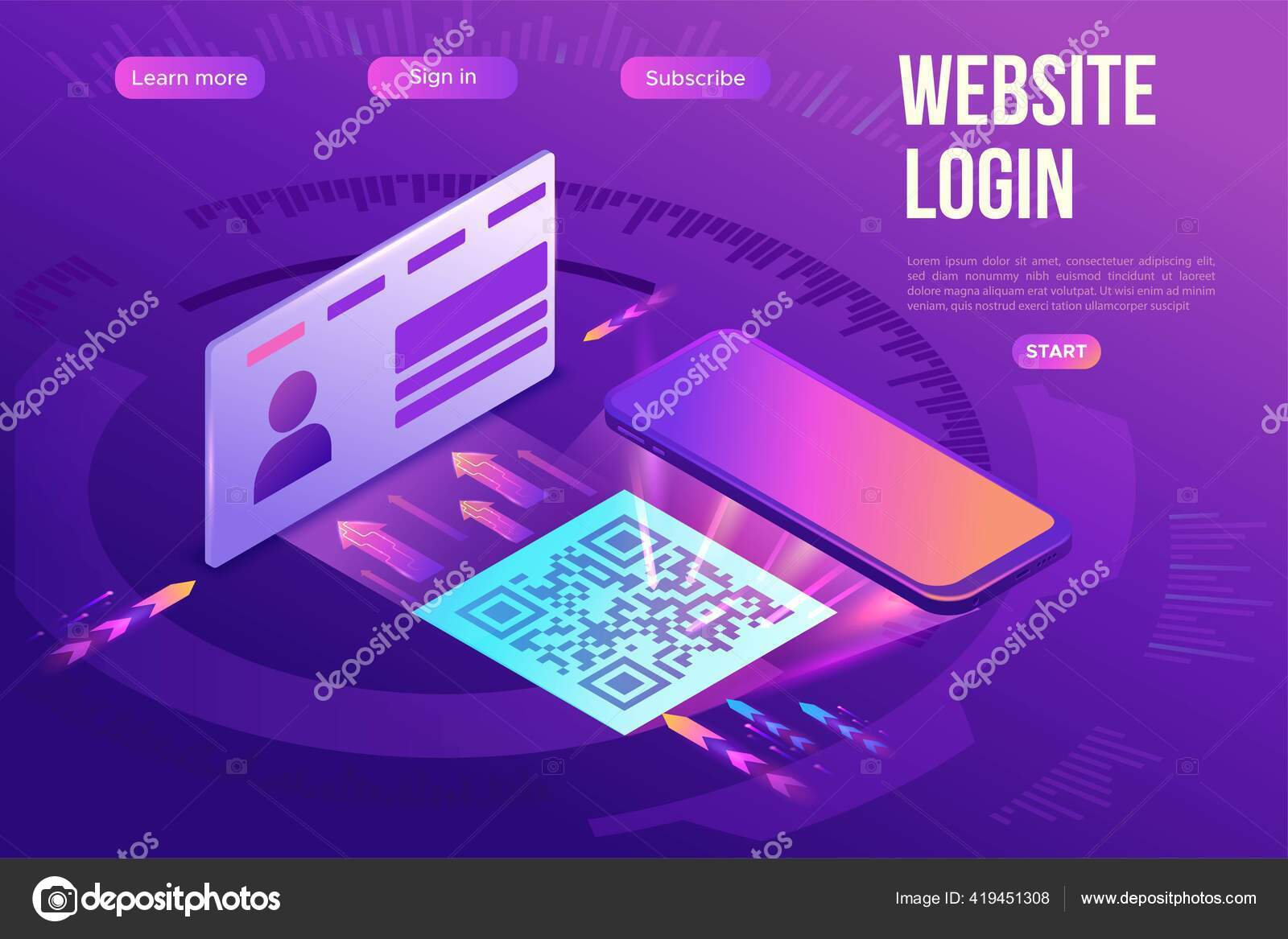 Register on the website by using qr code, user enters the web page ...