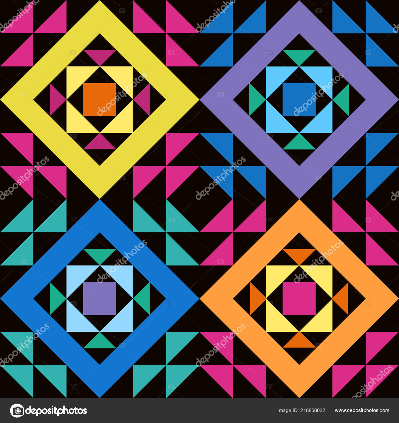 Simple Seamless Patchwork Pattern — Stock Vector © Eloku 218858032
