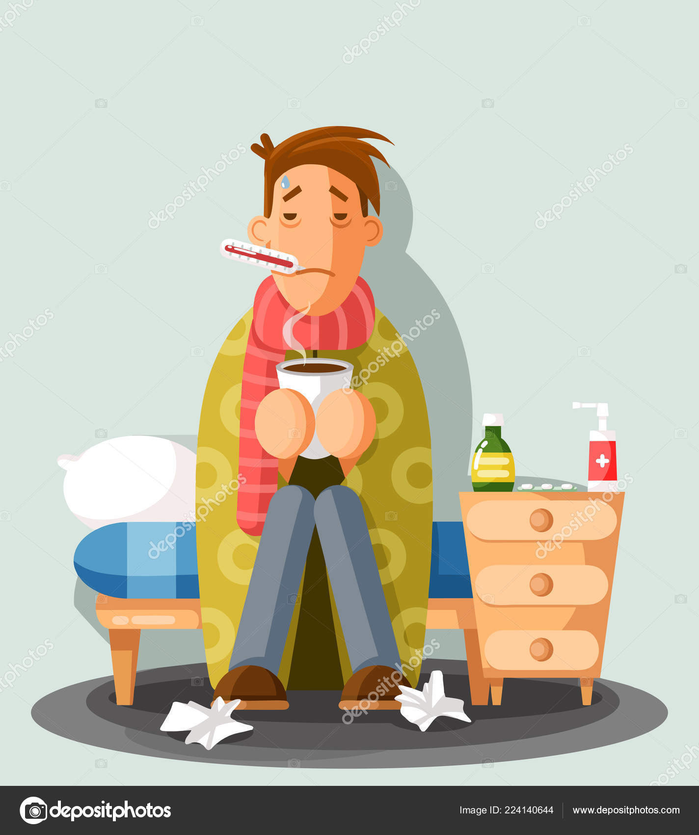 Cartoons About Having A Cold