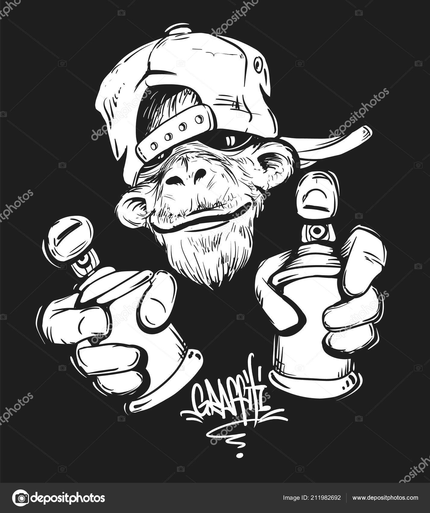 Gangster Monkey Cartoon