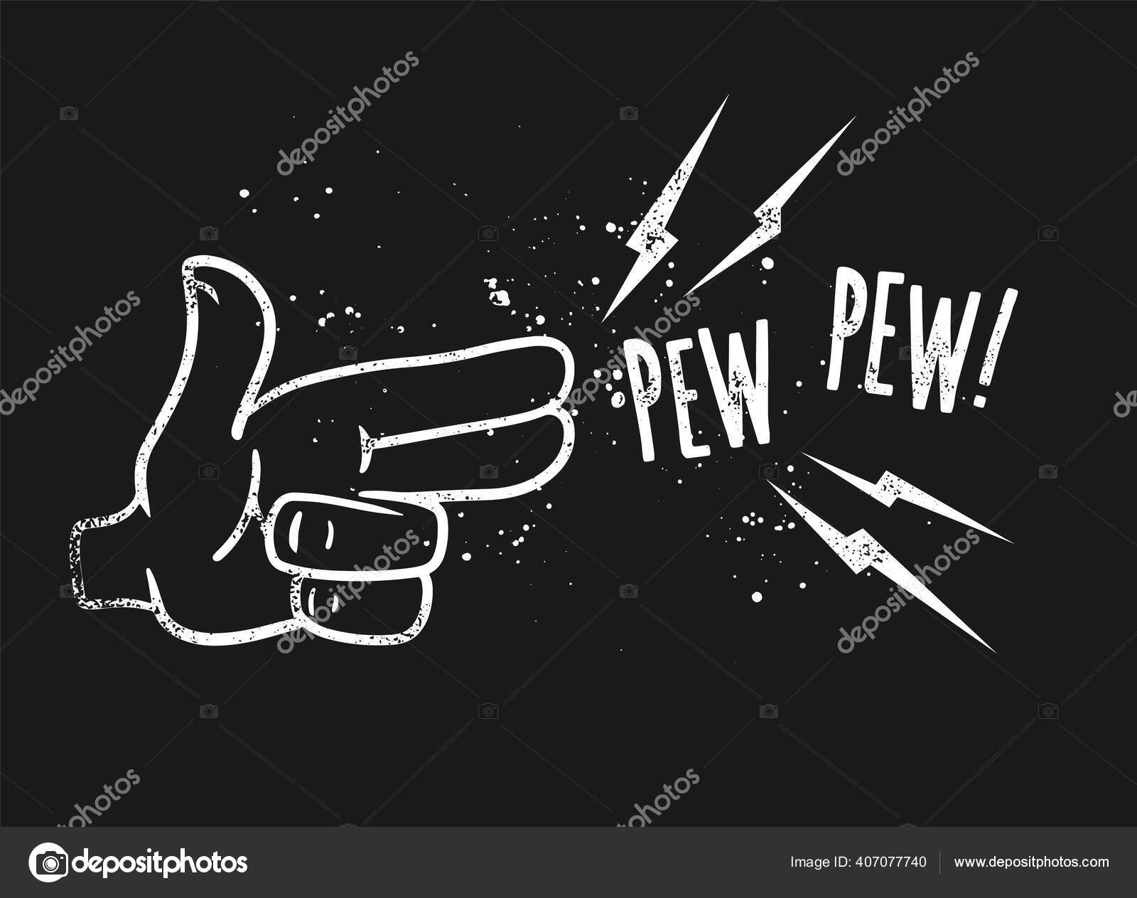 Pew pew graphic print design, vectir illustration Stock Vector Image by ...
