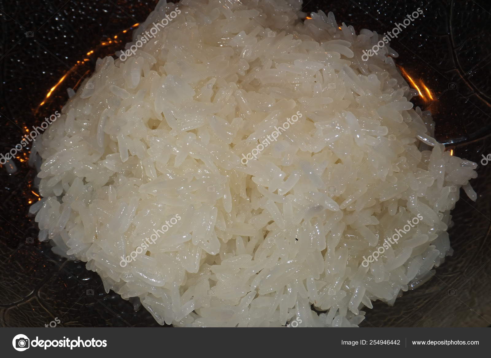 Cooked Sticky Rice White — Stock Photo © oathka #254946442