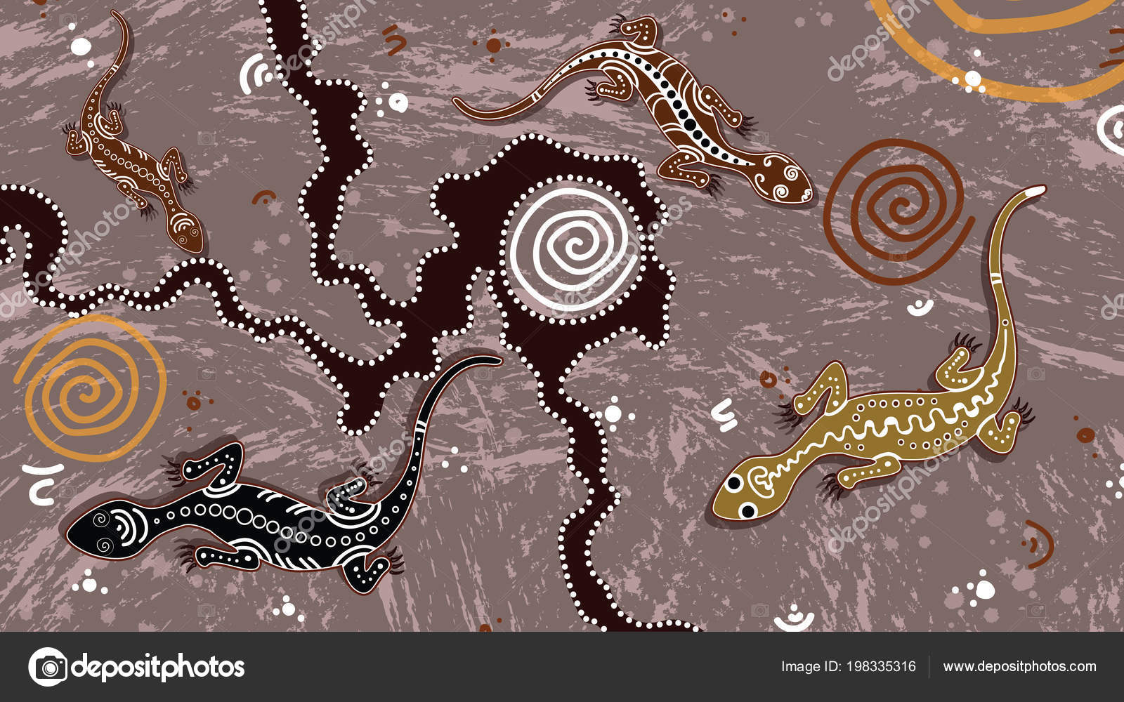 Aboriginal Lizard Painting