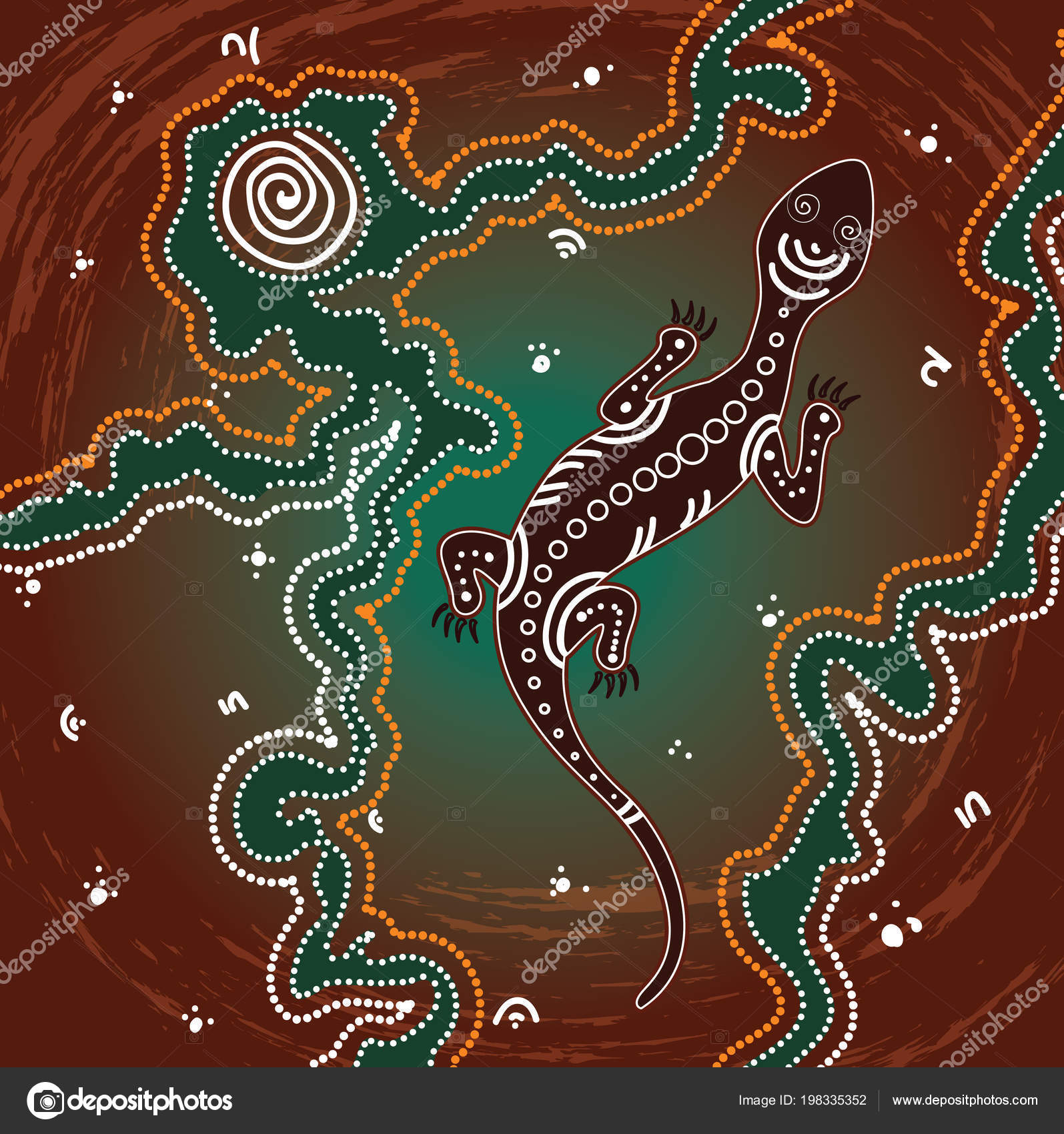 Aboriginal Art Animals Lizard