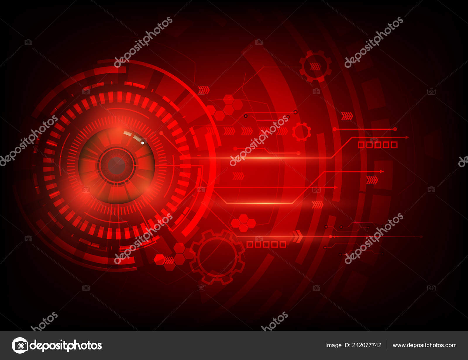 Red Eye Abstract Technology Circle Stock Vector Image by ©releon8211 ...