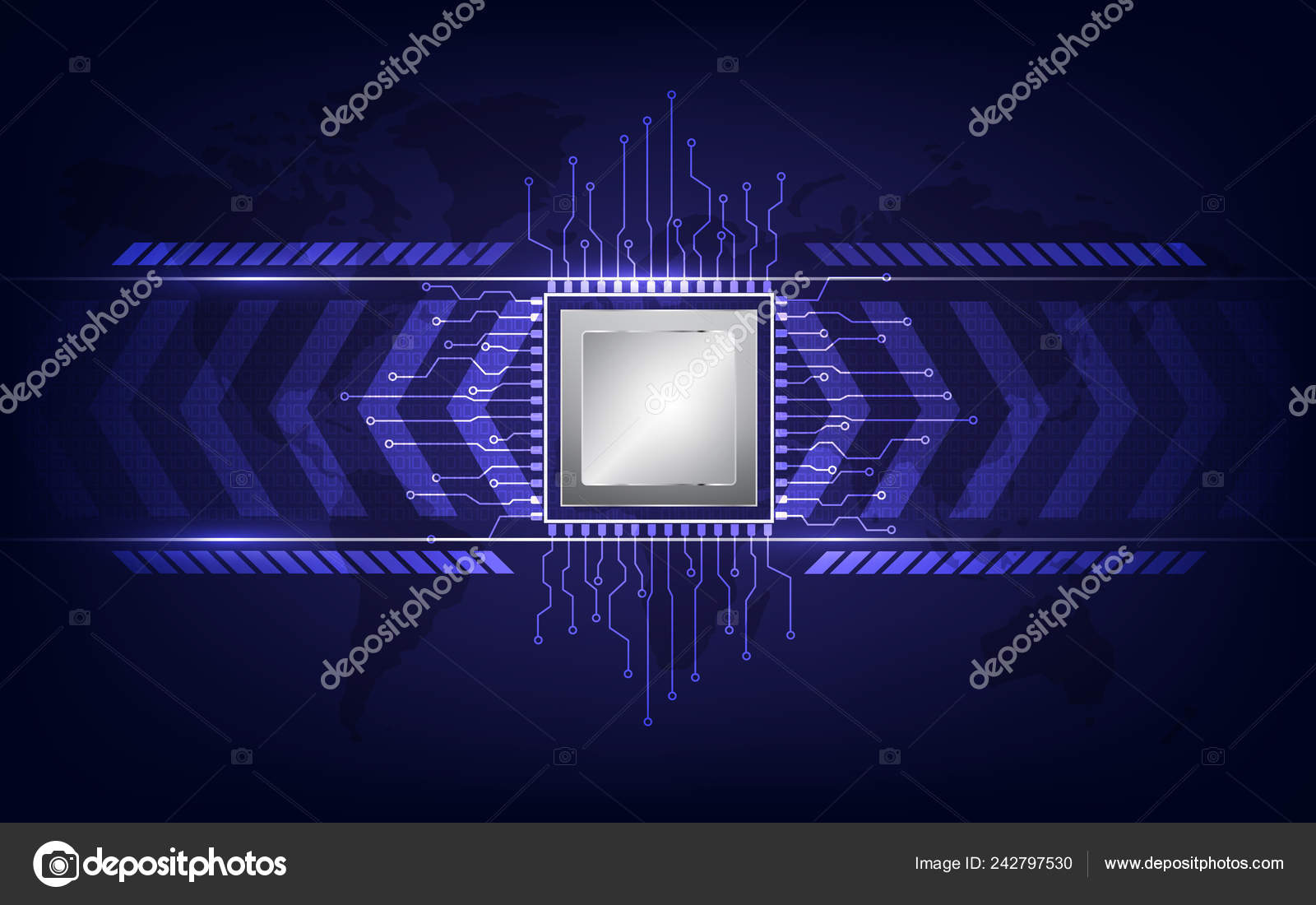 Computer Processor Technology Vector Stock Vector by ©releon8211 242797530