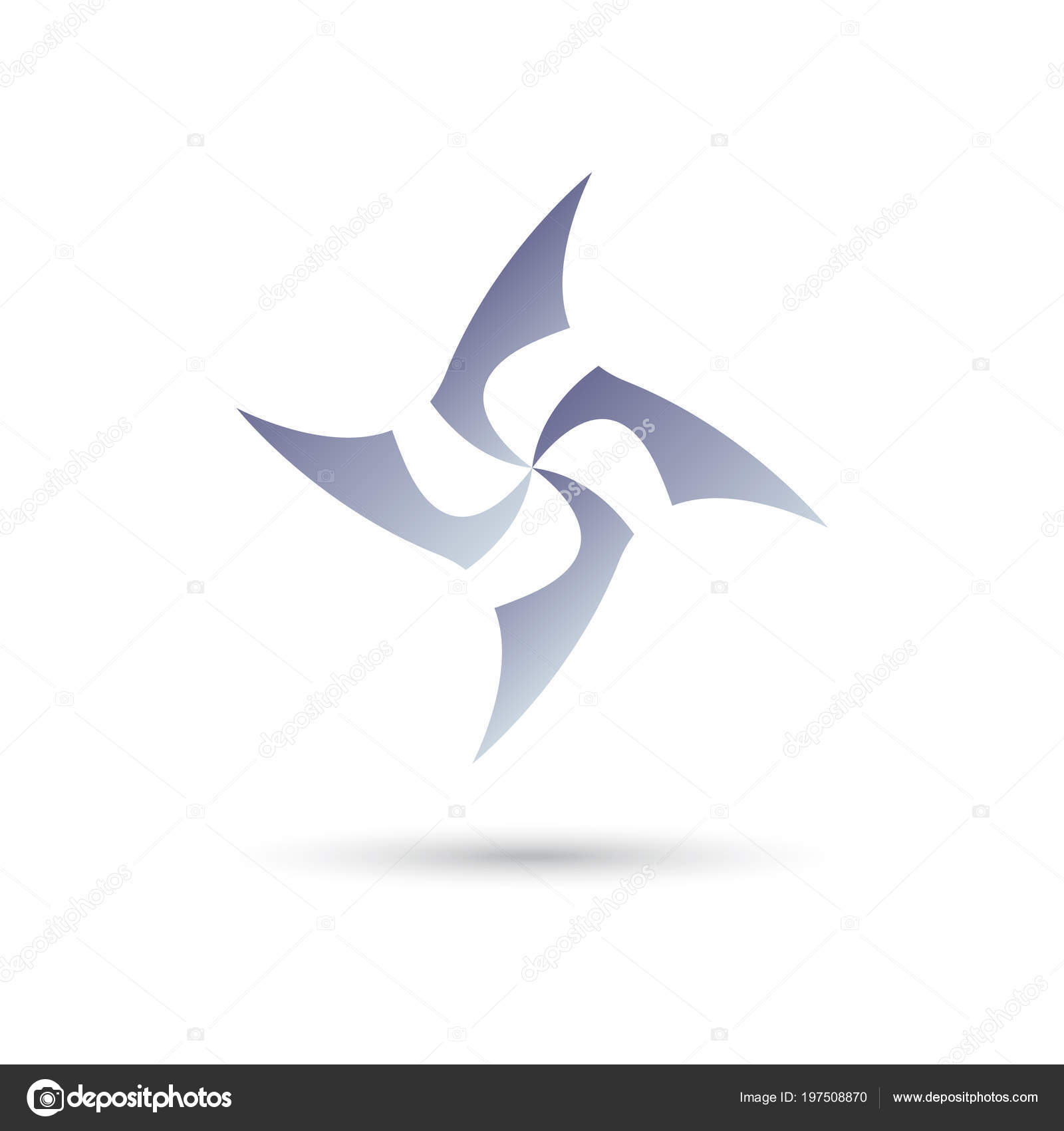 Windmill Blade Vector Logo Design Template Wave Icon Spiral Sign Stock ...