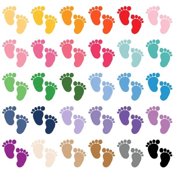 Baby footprints — Stock Vector © maglyvi #68609997