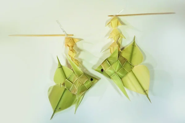 Thai Style Palm Leaf Carp Fish Mobile Handicraft Stock Photo by ...